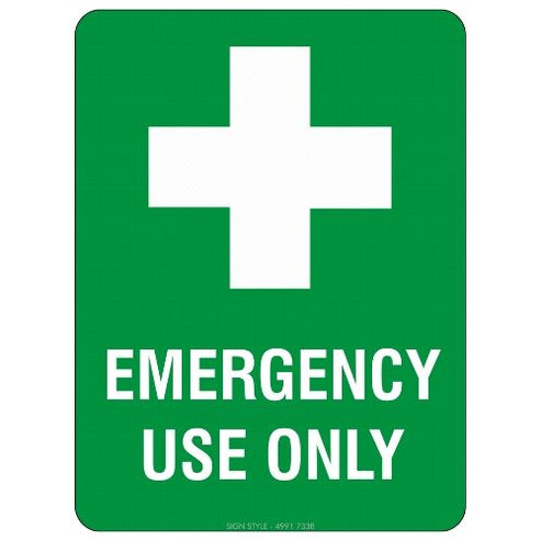 First Aid – Emergency Use Only Sign – Sign Style