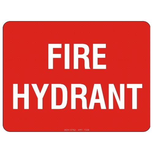 Fire Safety – Fire Hydrant Sign – Sign Style