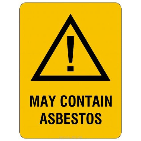 Warning – May Contain Asbestos Sign – Sign Style